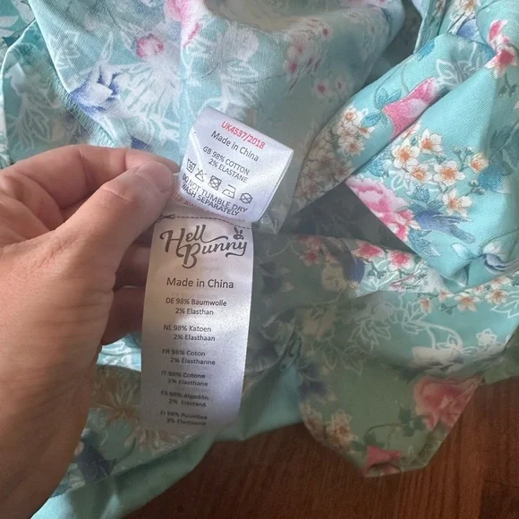 Hell Bunny | Dresses | Hell Bunny Sakura Floral Print Fit Flare ...
